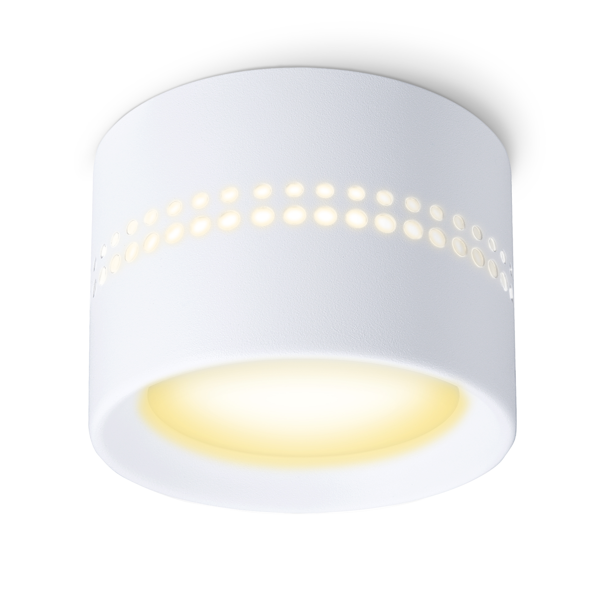 ALAPI Deckenspot weiß rund mit Lichteffekt inkl. LED Lampe GX53 5W ...