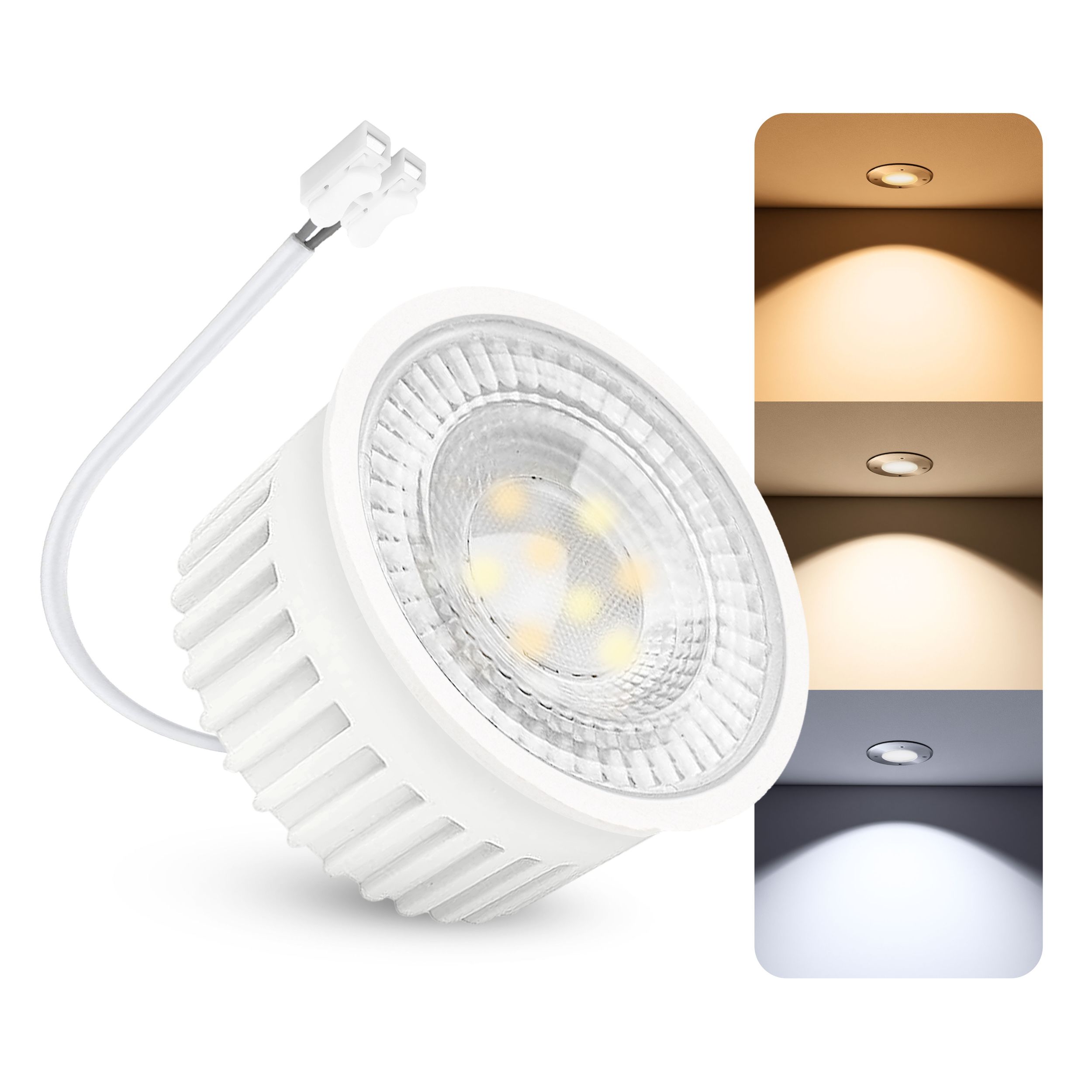 LumiFLEX Leuchtmittel 3CCT 4W Spot Lampe Modul 3in1 Lichtfarben warm ...
